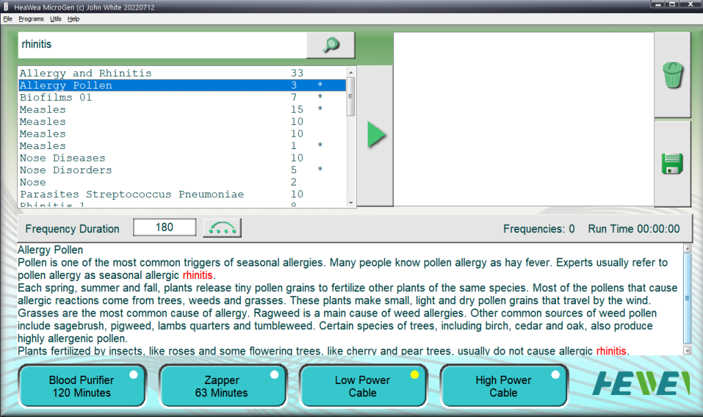 HeaWea MicroGen for Chronic Rhinitis